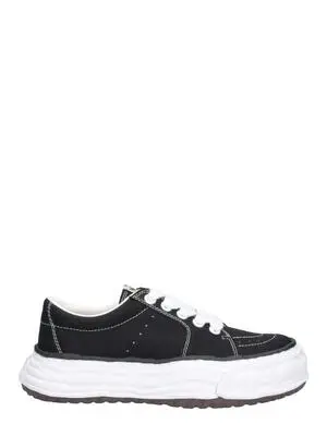 Mihara Yasuhiro Low Top Cotton Sneakers - Black