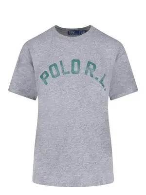 Polo Ralph Lauren Polo Ralph Lauren Cotton-Blend Graphic T-Shirt Grey