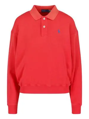 Polo Ralph Lauren Ribbed Knit Crewneck Sweater - Red