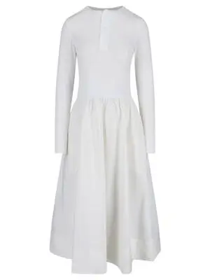 Polo Ralph Lauren Long Sleeve Henley Cotton Dress - White