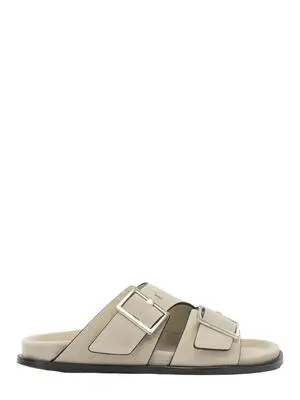 ALOHAS ALOHAS Suede Leather Mini Sandals Beige
