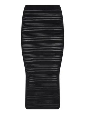 ANDREĀDAMO Viscose-blend Midi Skirt With Fluid Draping - Black