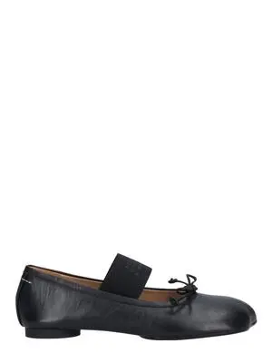 MAISON MARGIELA Leather Ballerinas - Black