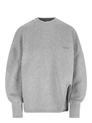 Attico Cotton Knit Sweater - Grey