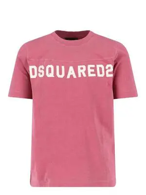 Dsquared2 100% Cotton Crewneck T-shirt - Red