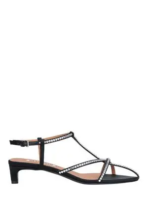 JIL SANDER Embellished Strappy Sandals - Black