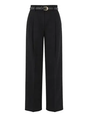 MAX MARA MAX MARA STUDIO High-Waisted Belted Wide-Leg Trousers