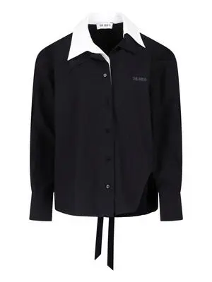 Attico Tailored Button-down Shirt With Classic Collar - Black
