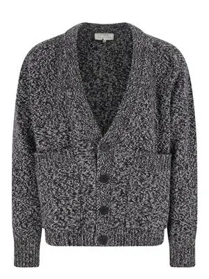 Studio Nicholson 100% Lambswool Shawl Collar Cardigan - Multicolour