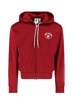 ADIDAS ORIGINALS BY WALES BONNER Fleece Zip-up Sweatshirt - Red