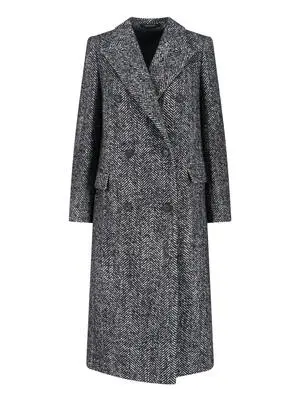 Tagliatore Double Breasted Wool-blend Jacket - Black