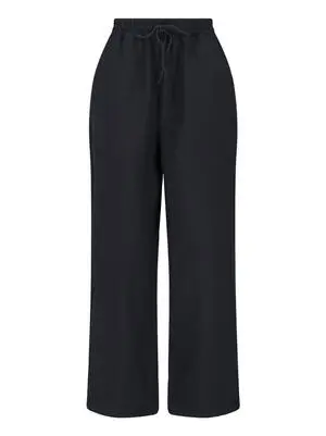 Y3 Wide-leg Drawstring Pants - Black