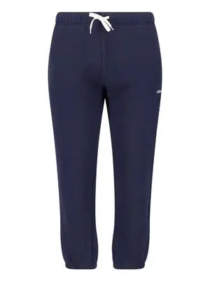 AUTRY 100% Cotton Tapered Joggers - Blue