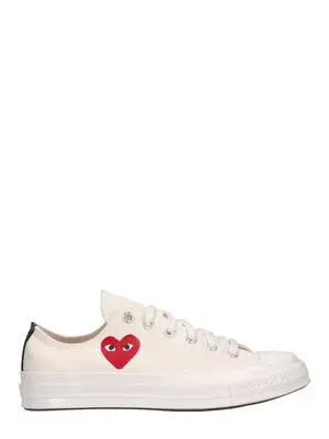 Play Comme Des Garcon Low-top Canvas Sneakers - White