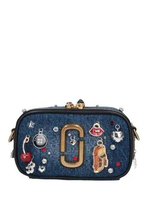 Marc Jacobs Embellished Denim Camera Bag - Blue