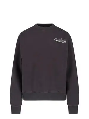 SPORTY & RICH Cotton Crewneck Sweatshirt - Brown