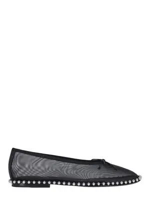 Alexander Wang Sheepskin-embellished Flat Loafers - Black