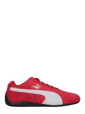 PUMA Leather Lace-up Sneakers - Red