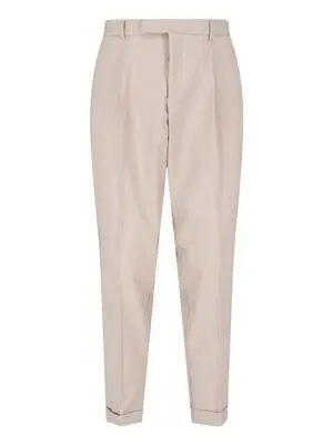 CRUNA Lightweight Wool Stretch Trousers - Beige