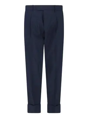 CRUNA Virgin Wool Stretch Trousers - Blue