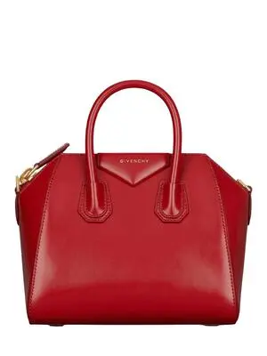 Givenchy Mini Antigona Leather Handbag - Red