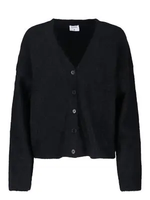 Filippa K Cropped V-neck Button-front Cardigan - Black