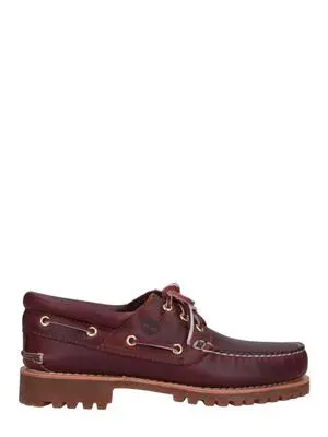 Timberland 100% Leather Lace-up Flat Shoes - Brown