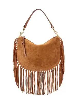 Isabel Marant Étoile Suede Fringe Crossbody Bag - Brown