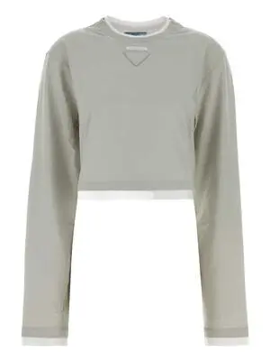 Prada PRADA Milano Est. 1913 Crewneck T-Shirt Grey