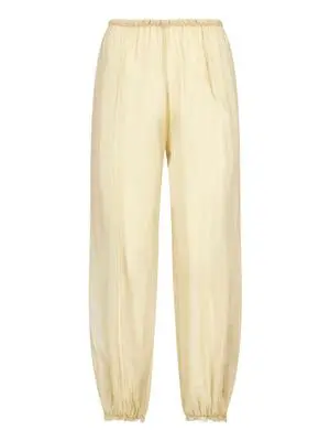 Paloma Wool 100% Silk Trousers - Beige