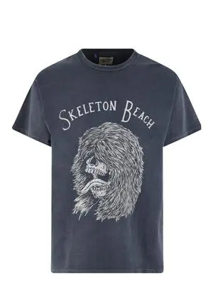 GALLERY DEPT. Graphic Distressed 100% Cotton T-shirt - Black