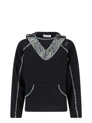 KIKO KOSTADINOV Graphic Trim Hooded Sweatshirt - Black