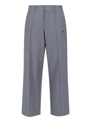Adidas Trousers In Recycled Stretch Fabric - Grey