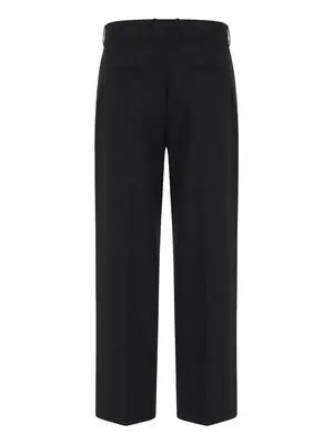 Drole De Monsieur Wool-blend Tapered Trousers - Black