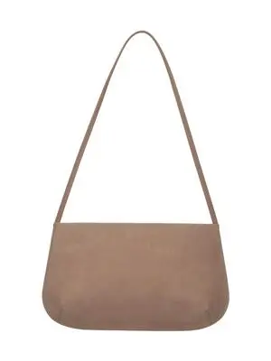 FANE Nubuck Leather Shoulder Bag - Beige