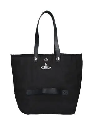 VIVIENNE WESTWOOD Orb Logo Tote Bag - Black