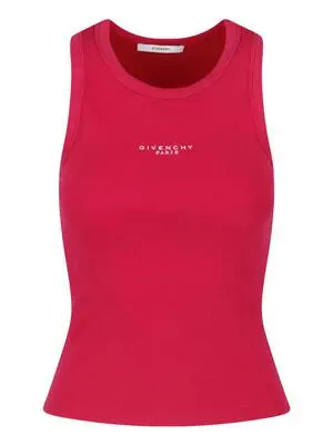 Givenchy Ribbed Cotton-blend Tank Top - Pink