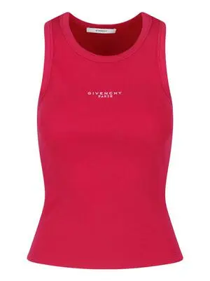 Givenchy Ribbed Cotton-blend Tank Top - Pink