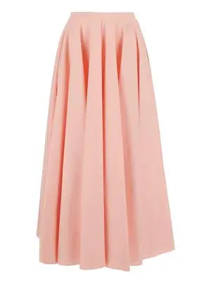 Givenchy GIVENCHY Long Pleated A-Line Skirt Pink