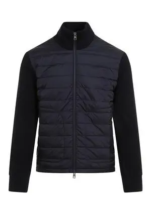 Moncler Virgin Wool & Acrylic Knit Cardigan Jacket - Blue