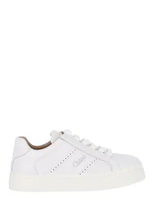 Chloé Leather & Cotton High-top Sneakers - White