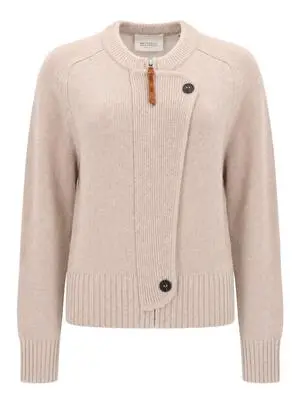 Isabel Marant Étoile Ribbed Knit Zip-up Sweater - Beige