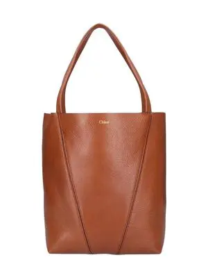 CHLOÉ CHLOÉ 100% Cow Leather Handbag With Gold Tone Chain Detail