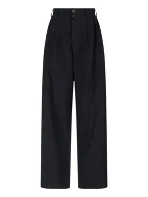 UMA WANG UMA WANG Tailored Linen-Blend Trousers Black