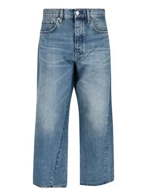 SUNFLOWER Floral Denim Jeans - Blue