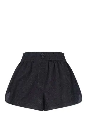 Oseree Lurex-blend Trouser For - Black