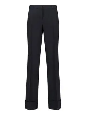 Our Legacy Wool Gabardine Trousers With Horn Buttons - Black