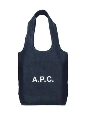 A.p.c. 100% Cotton Tote Bag - Blue