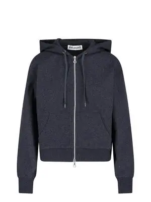 Our Legacy Cropped Zip-up Hoodie - Black