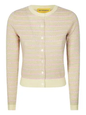 Guest In Residence Pebble Stripe Cashmere Cardigan - Arancione